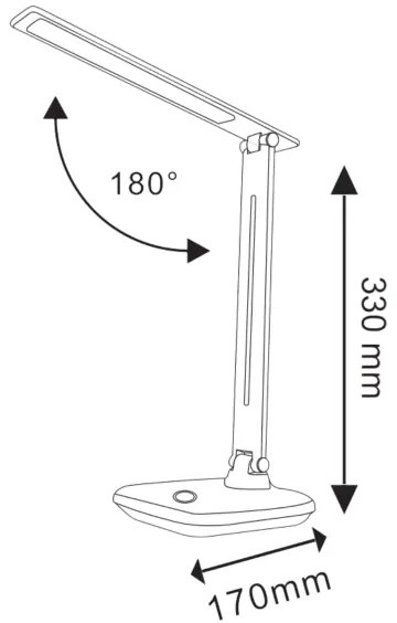 LED Stmívatelná dotyková stolní lampa VINTO LED/8W/230V černá