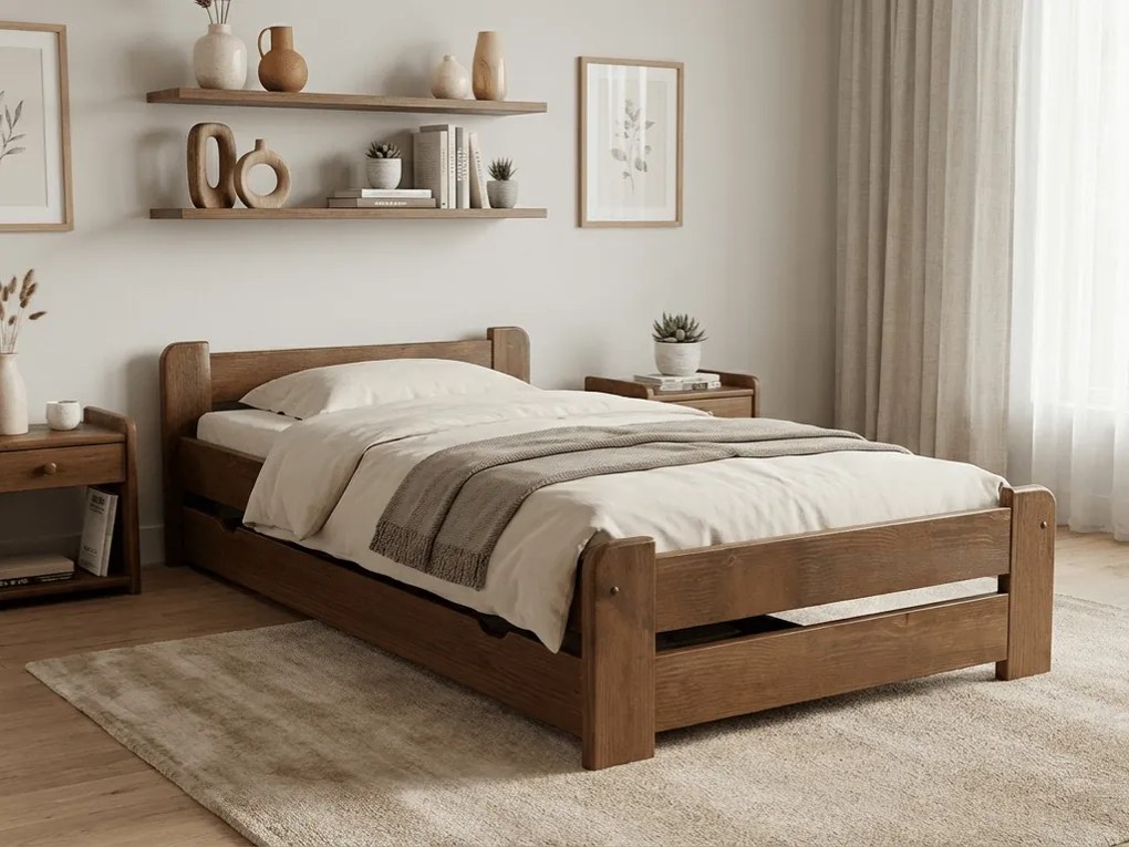 Postel Emily 80 x 200 cm, dub Matrace: Matrace Coco Maxi 20 cm