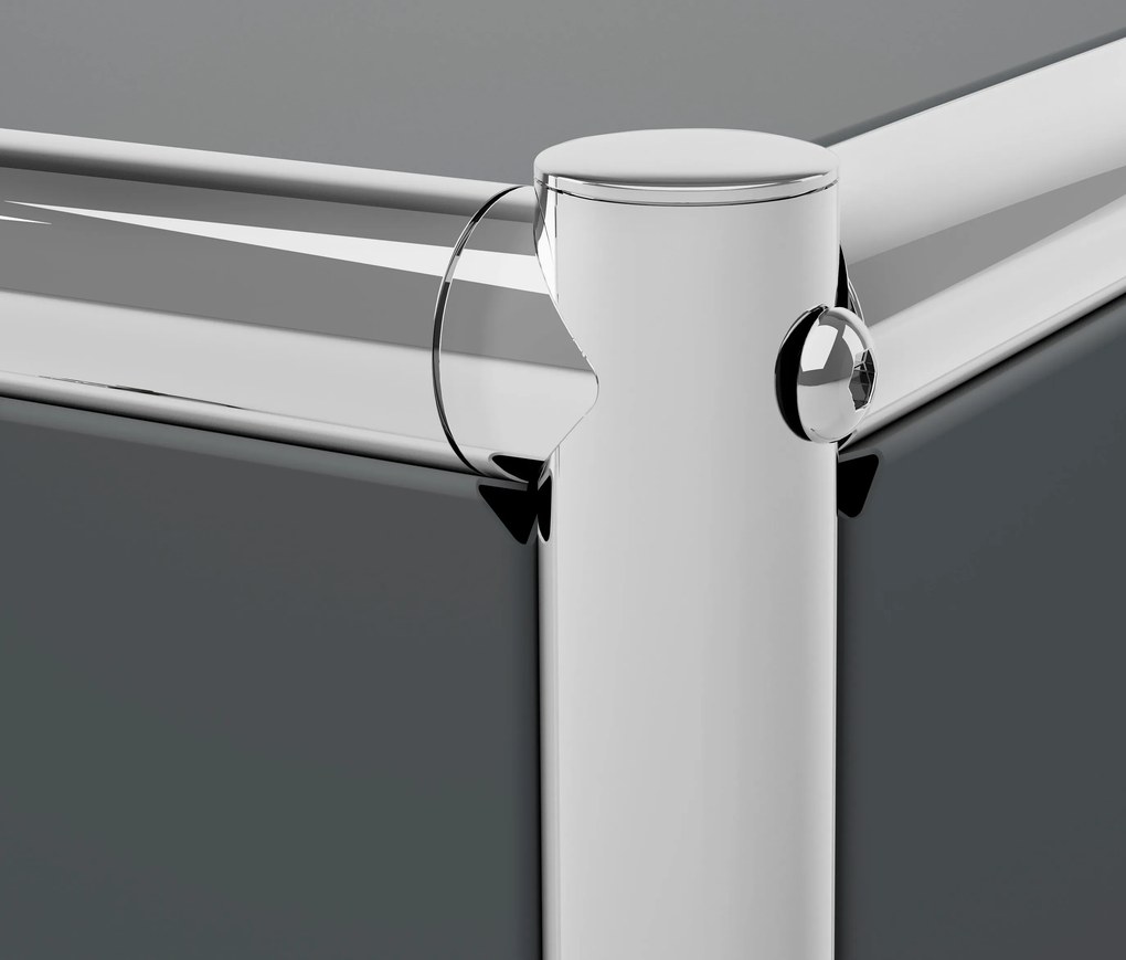 Tchibo - Kovová komoda CN3 se 2 výklopnými dvířky - barva: chrom
