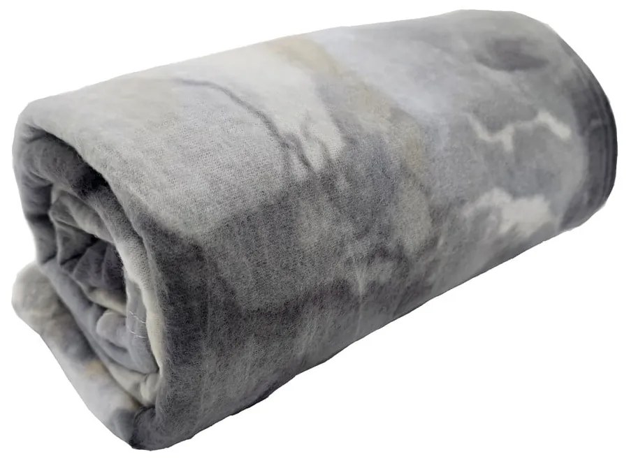 Šedá fleecová deka 150x200 cm Marble – JAHU collections