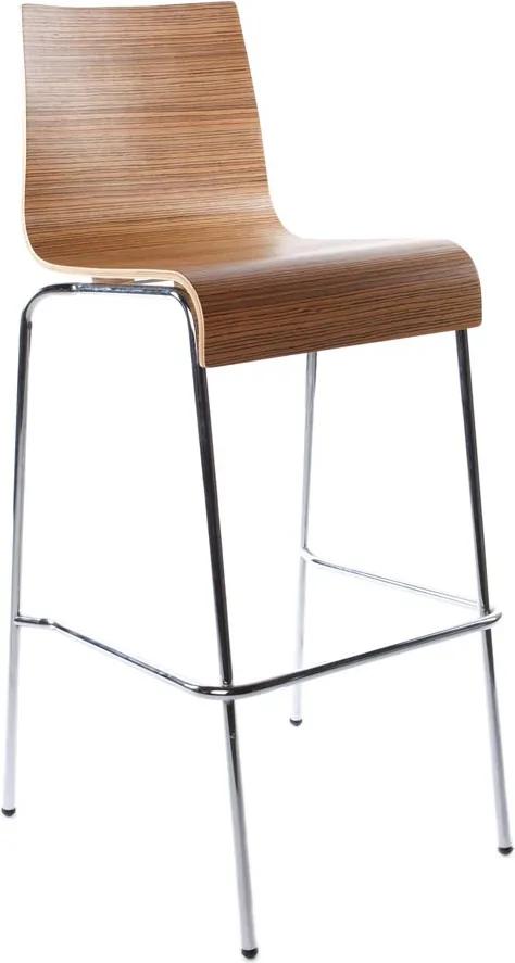 Moderní barová židle Aiden zebrano