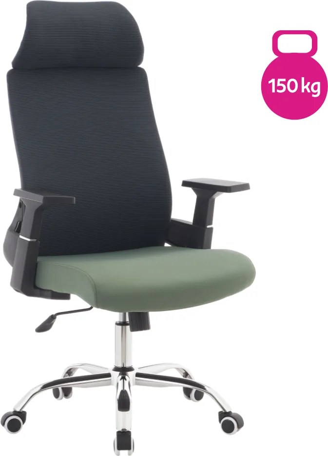 Kancelářské křeslo FLEXON - tmavě šedá síťovina / nosnost 150 kg