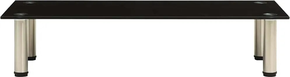 TV stolek černý 80 x 35 x 17 cm tvrzené sklo 322764