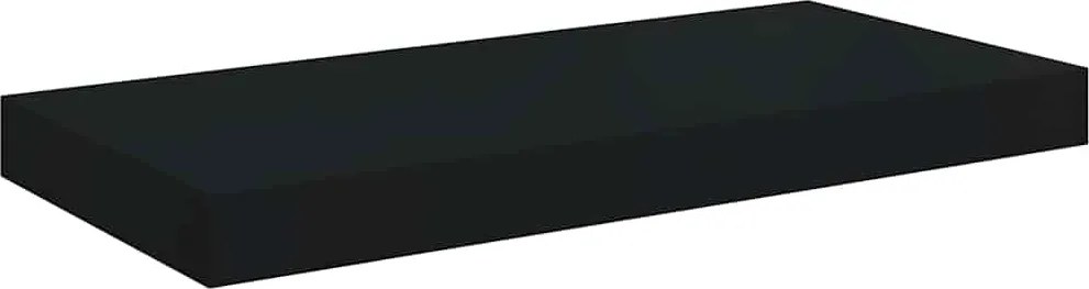 Plovoucí nástěnné police 4 ks černé 50 x 23,5 x 3,8 cm MDF 323831
