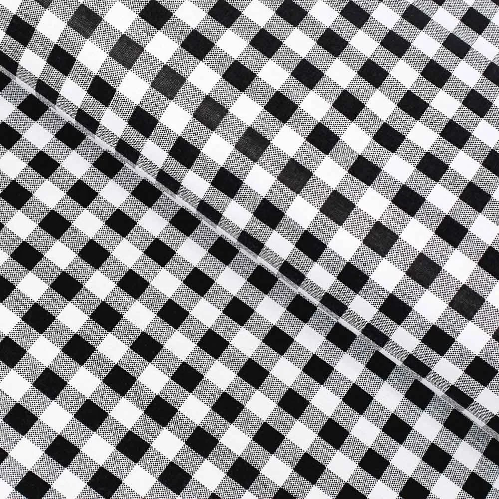 Biante Bavlněné ložní povlečení Sandra SA-060 Černo-bílé kostičky Prodloužené 140x220 a 70x90 cm