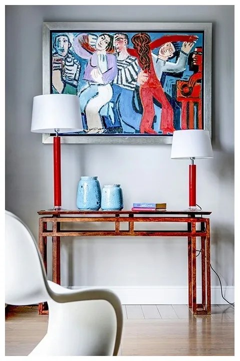 4concepts Designová stolní lampa FJORD RED Barva: Černo-bílá