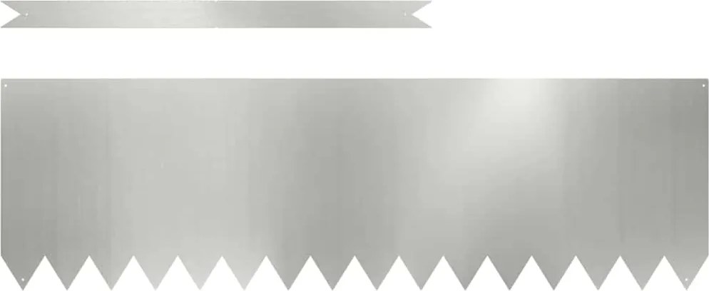 Okraj trávníku 30 ks 100 x 0,05 x 30 cm Pozinkovaná ocel 3335786