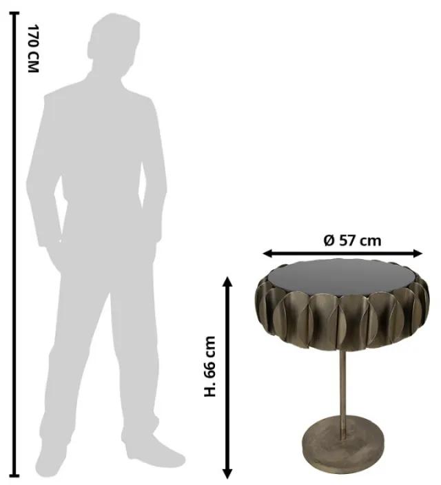 Odkládací stolek měď 57x66 cm – 57x66 cm