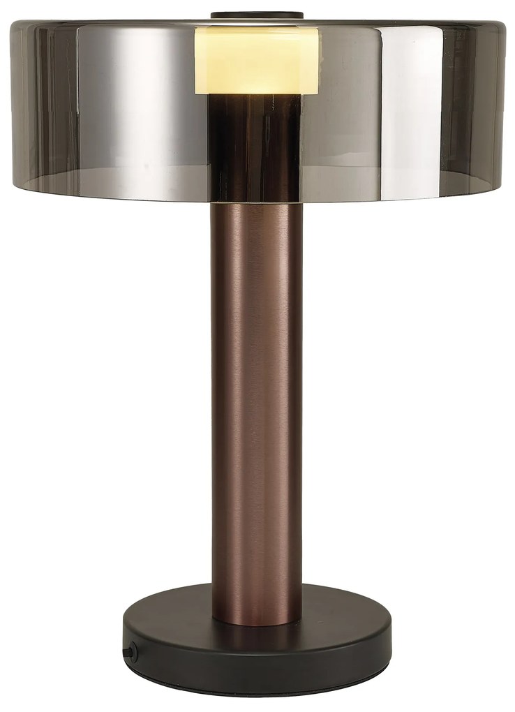 Mantra 8426 Gin, stolní lampa 1x GU10, černá/růžovozlatá, výška 45cm