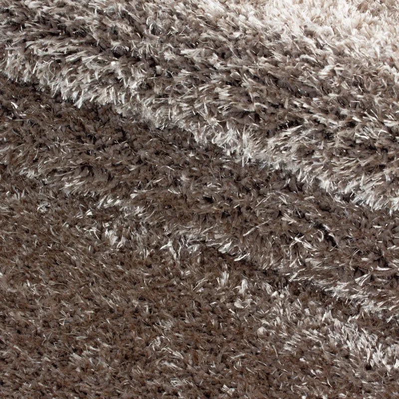 Ayyildiz koberce Kusový koberec Brilliant Shaggy 4200 Taupe kruh - 200x200 (průměr) kruh cm