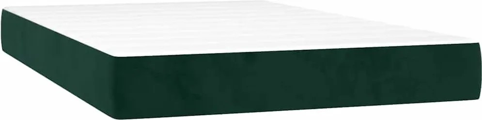 Box spring postel s matrací tmavě zelená 120 x 200 cm samet 3137776