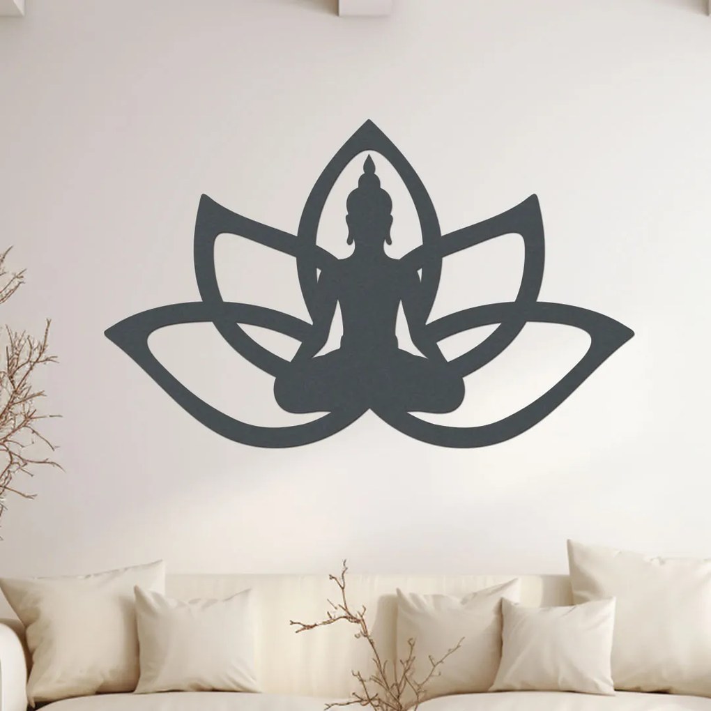 dřevo života Dřevěný obraz SEDÍCÍ BUDHA Zvolte barvu dekoru: Dub zlatý, Rozměry šxv (cm): 60x37