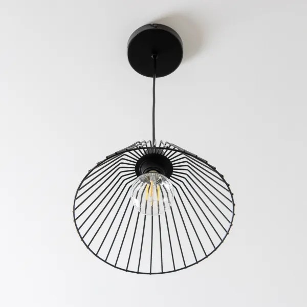 Brilagi - LED Lustr na lanku CERIA WIRE 1xE27/40W/230V pr. 30 cm černá