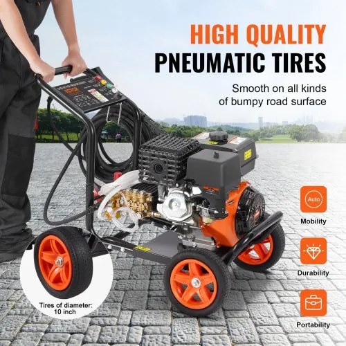 Plynová tlaková myčka 303,4 bar 15 l/min 9,8 l/min se sadou 5 trysek pro automobily