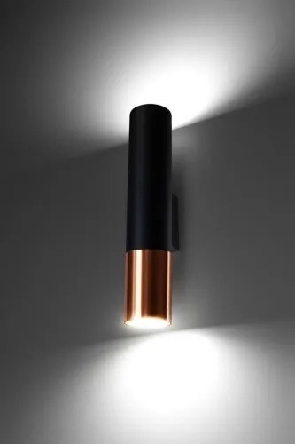 Nástěnné svítidlo SOLLUX Loopez GU10 2x40W bez zdroje SL.0944 černá/měď