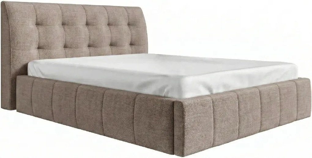 MOS Čalouněná postel LETTO Vogue 140x200 cm Barva látky Vogue: Černá (Vogue 18)