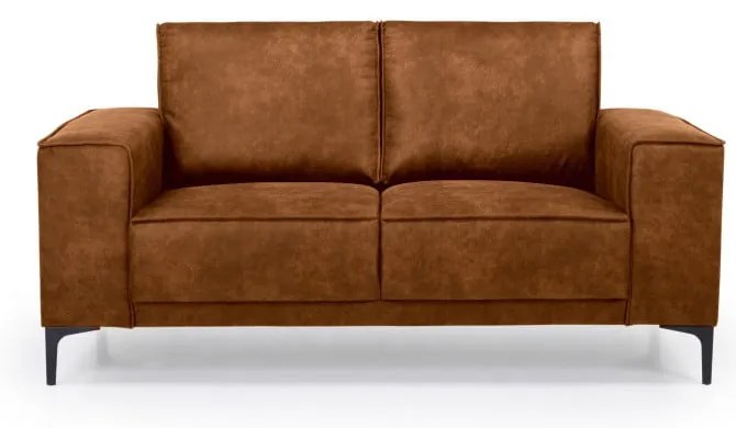 Koňakově hnědá pohovka z imitace kůže 164 cm Copenhagen - II. jakost – Scandic