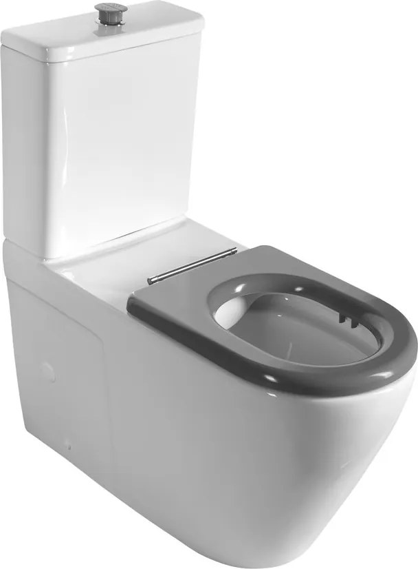 Sapho Sapho, DARIO RIMLESS WC kombi mísa s nádržkou, spodní/zadní odpad, bílá, MC102