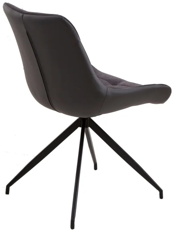 Designové židle Amiyah tmavě šedá-černá