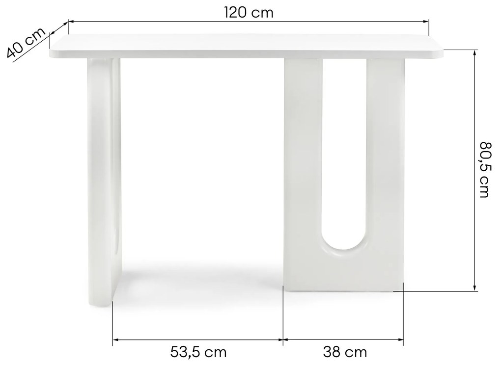 Konzolový stolek Lichi 120 cm bílý