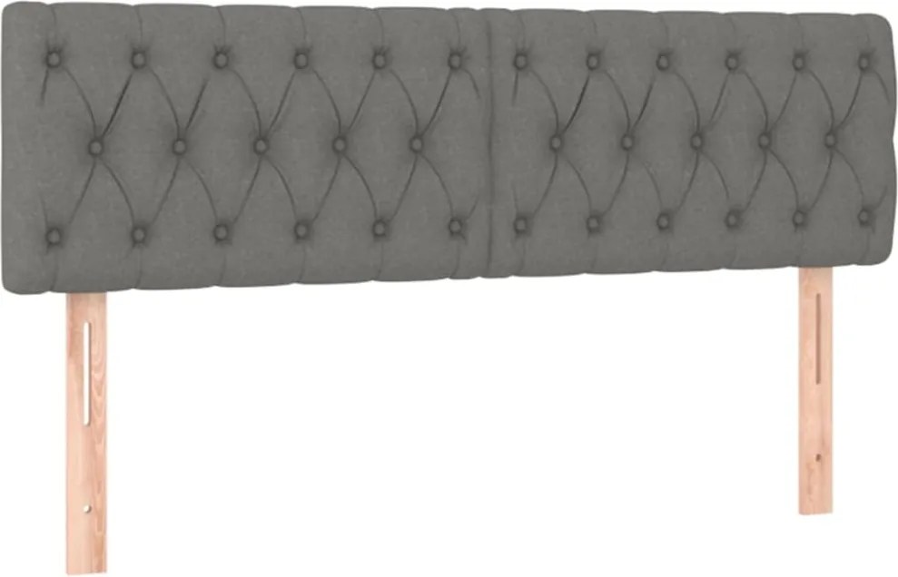 Box spring postel s matrací tmavě šedá 140x200 cm textil 3140298