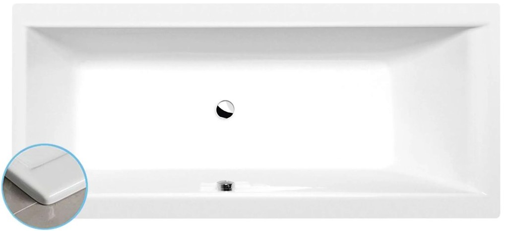 Polysan - Vana Cleo Slim, 170x75x48 cm, bílá 94611S