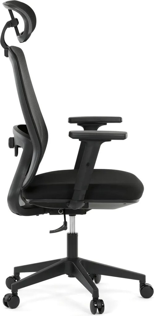 Ergonomická kancelářská židle VEBRUA - černá síťovina
