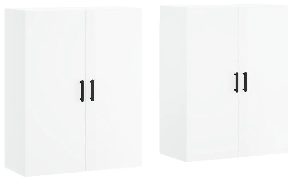 Nástěnné skříňky 2 ks bílé s vysokým leskem 69,5 x 34 x 90 cm,  3195629