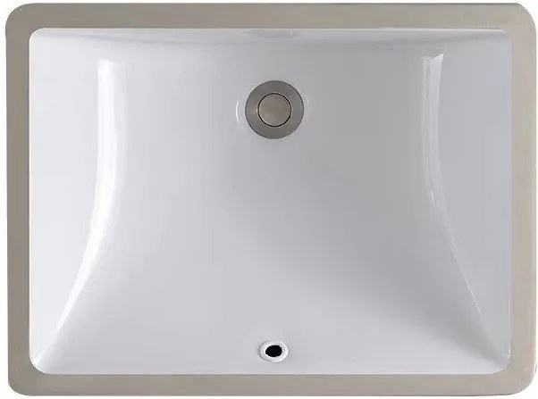 Keramické umyvadlo zápustné Rea Diana 52,2x38x3 cm bílé