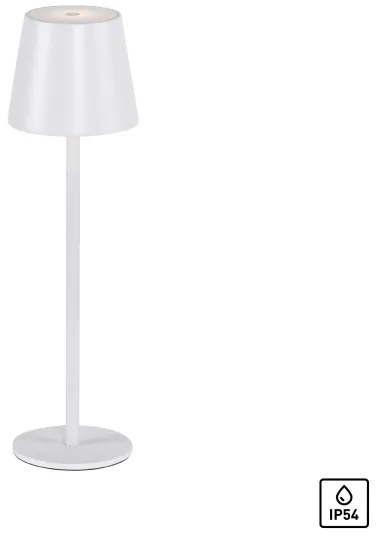 Leuchten Direkt 19250-16-LED Venkovní nabíjecí lampa EURIA LED/3W/5V IP54 bílá