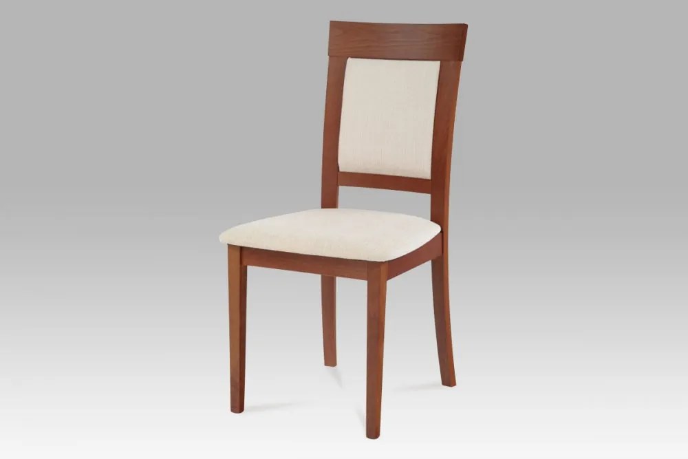 Jídelní židle, třešeň, potah krémový BC-3960 TR3 Autronic