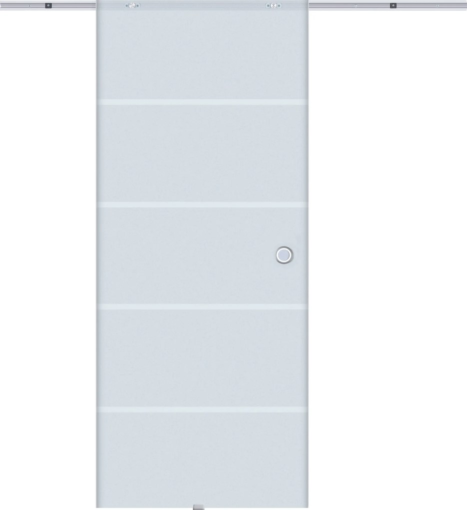 HOMCOM Skleněné posuvné dveře s matným sklem 900 x 2050 mm | Aosom