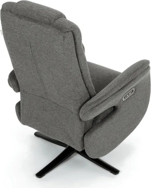 Polohovací křeslo šedé, elektrické TV-C5590 GREY2
