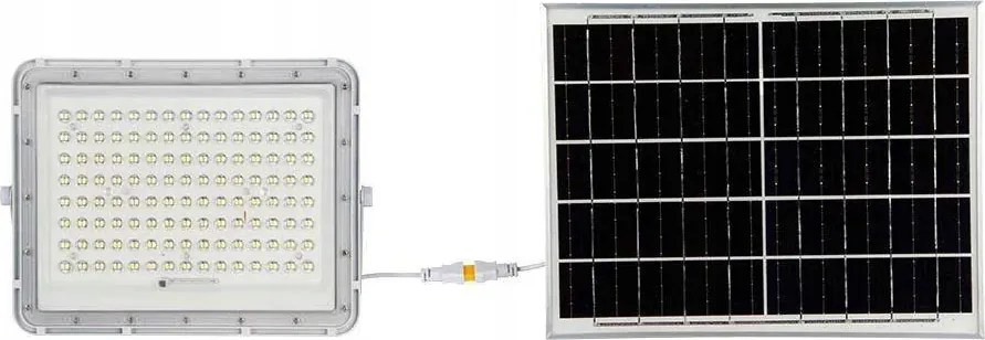 Led zahradní halogenový solární reflektor 20W s dálkovým ovládáním a studeným světlem V-tac