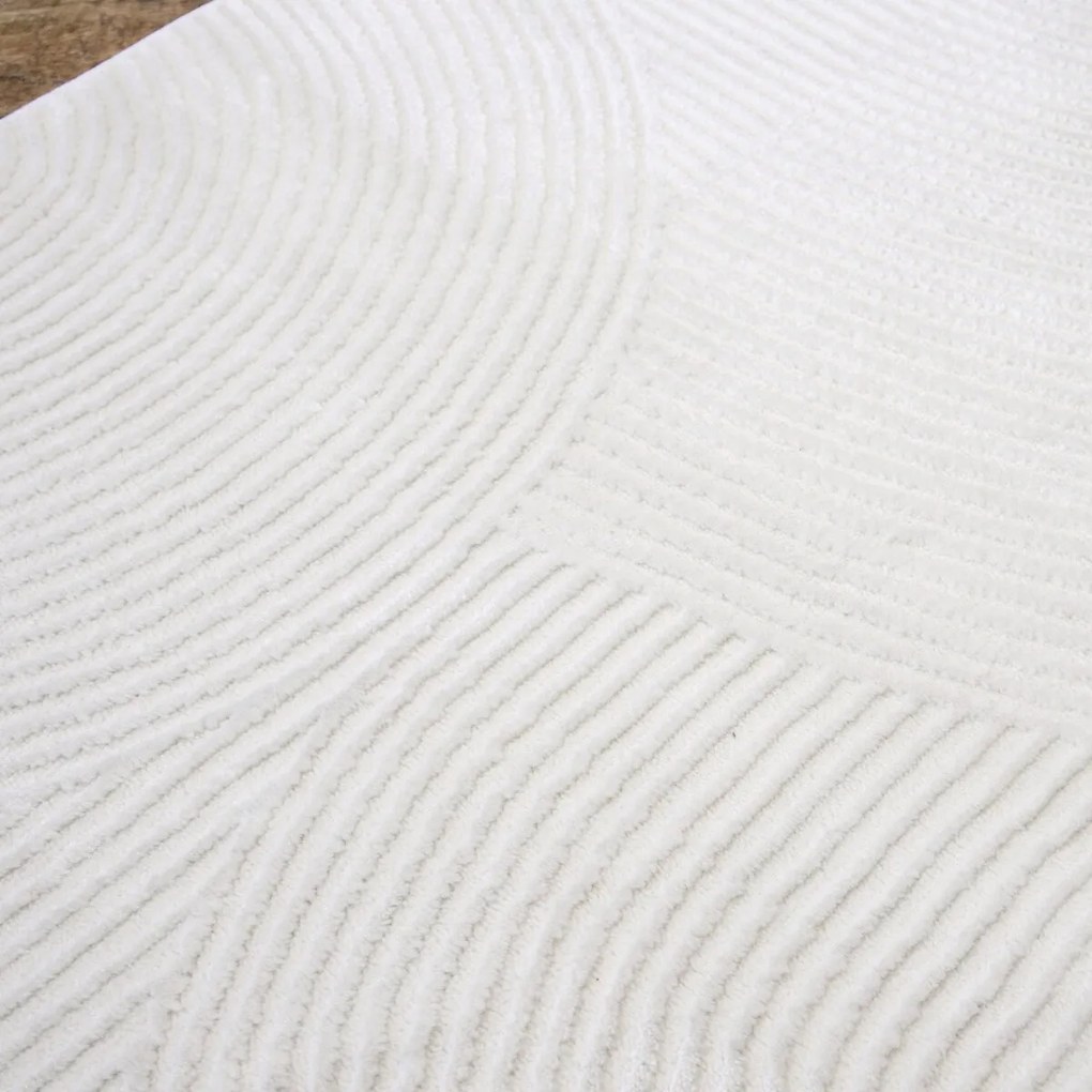 Angel Carpet, Kusový koberec Zafiro 25 Cream, 80x150, bílá, kancelář