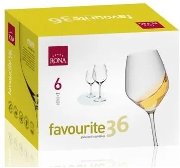RONA FAVOURITE SKLENICE NA VÍNO 360ML SADA 6 KS