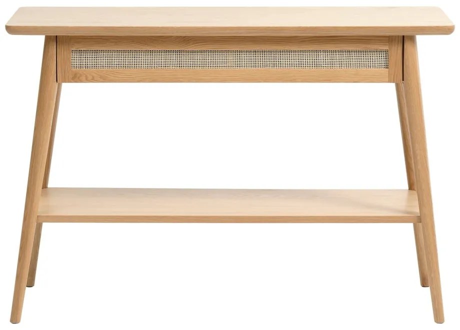 Konzolový stolek s deskou v dubovém dekoru v přírodní barvě 40x110 cm Barrali – Unique Furniture