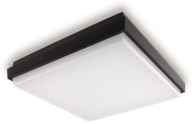 LED2 5130934 Quado L, antracitové venkovní čtvercové svítidlo, 25W LED 3000K, 24x24cm, IP54