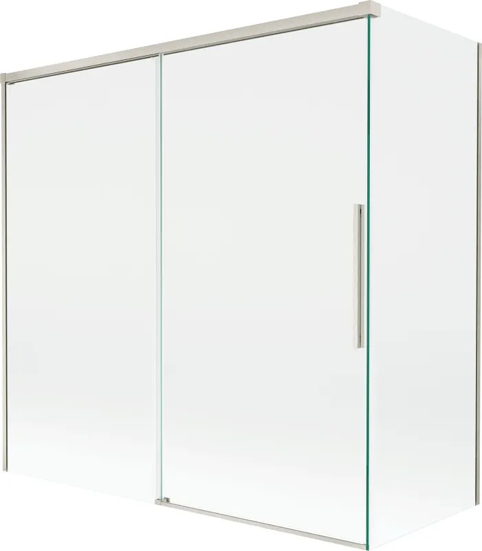 Mexen Rox, 2-křídlová posuvná vanová zástěna 160 + 75 x 150 cm, 8mm čiré sklo, ocelový profil, 8C9-160-075-97-00