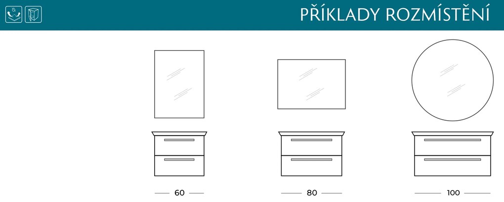 TILA Ana New skříňka pod umyvadlo 80cm, bílá lesklá AQ TN883940