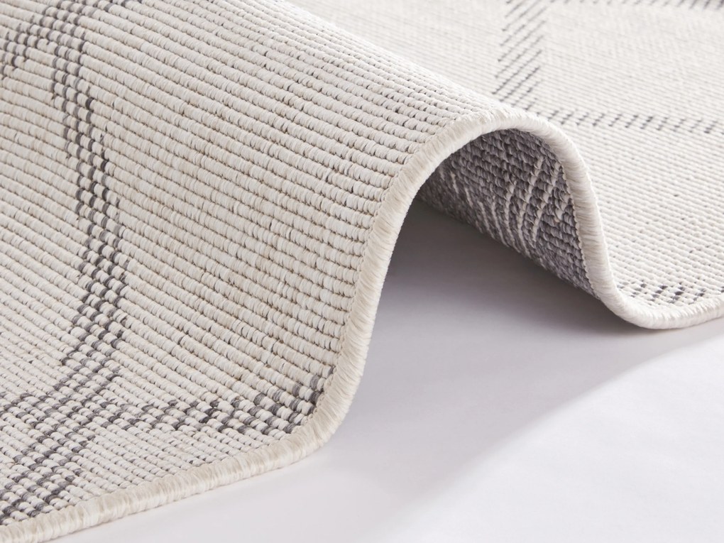 Hanse Home, Kusový koberec Twin Supreme 103760 Corsica Grey/Cream – na ven i na doma, 80x250, šedá, chodba / předsíň