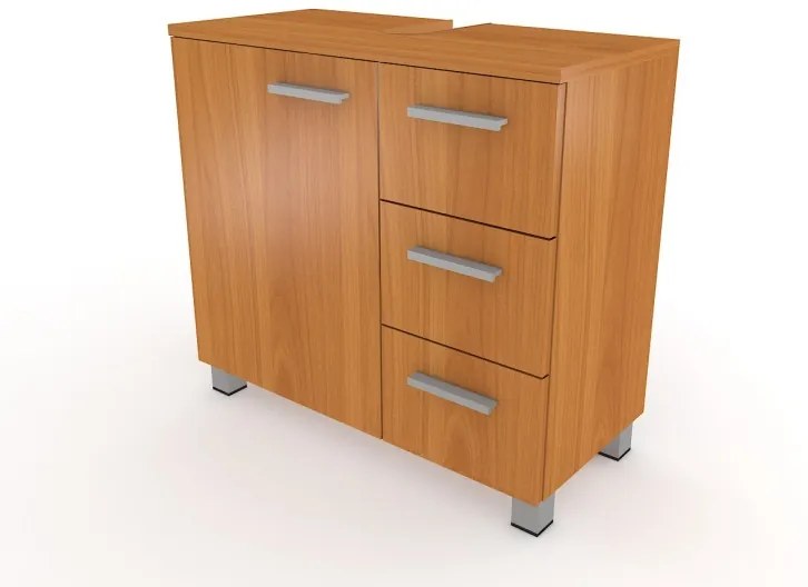 Koupelnová skříňka pod umyvadlo, šířka 65 cm Dub RJK světlý