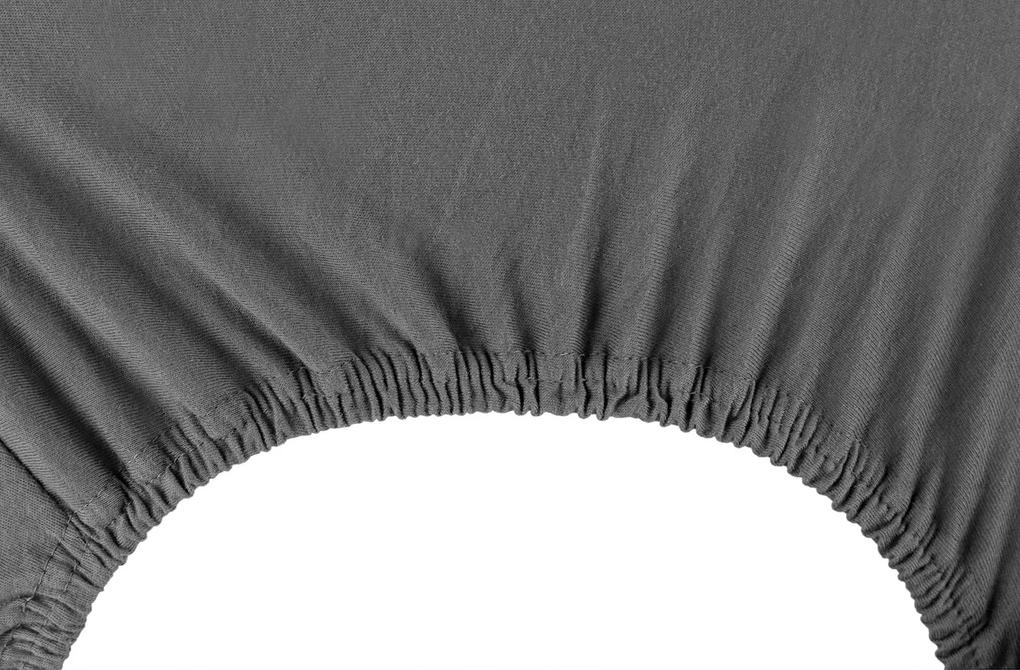DecoKing Bavlněné jersey prostěradlo Nephrite, šedá Rozměr prostěradlo DecoKing: 100-120x200 cm 30cm