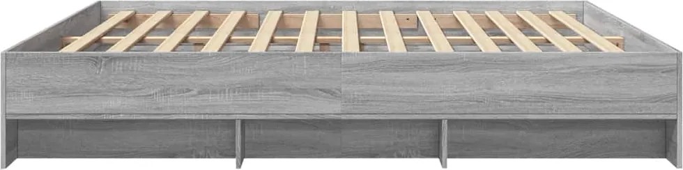 Rám postele šedý sonoma 200 x 200 cm kompozitní dřevo 3295630