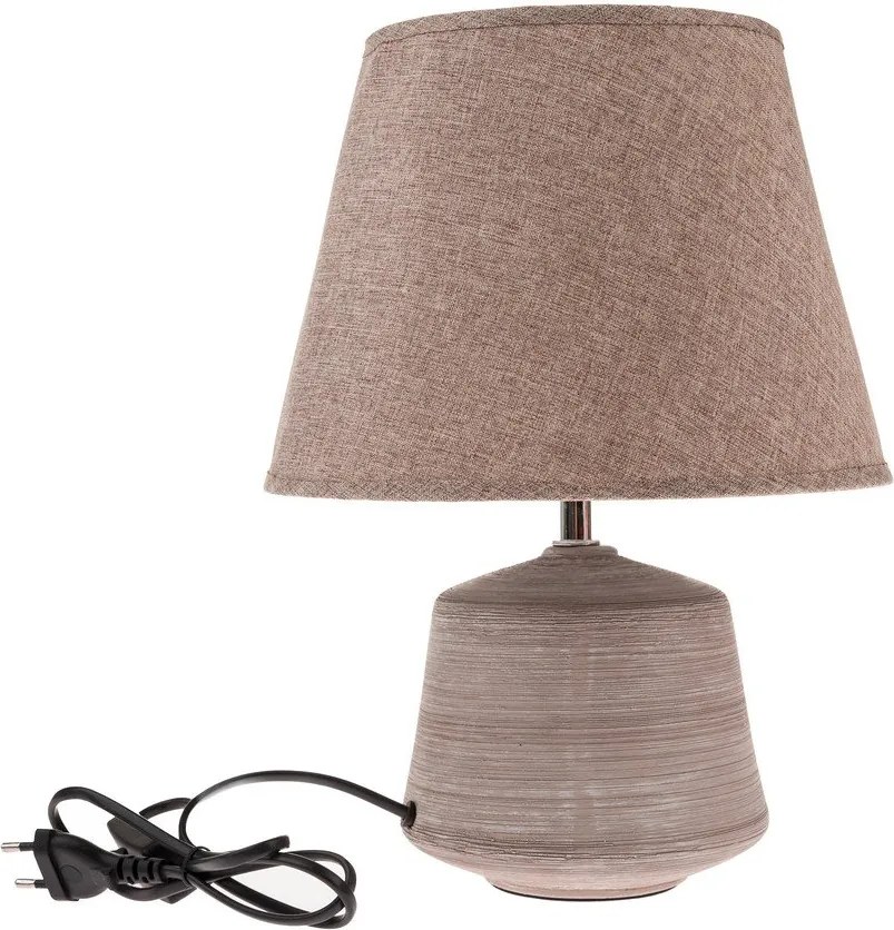 Béžová/světle hnědá keramická stolní lampa s textilním stínidlem (výška 33 cm) Filia – Dakls
