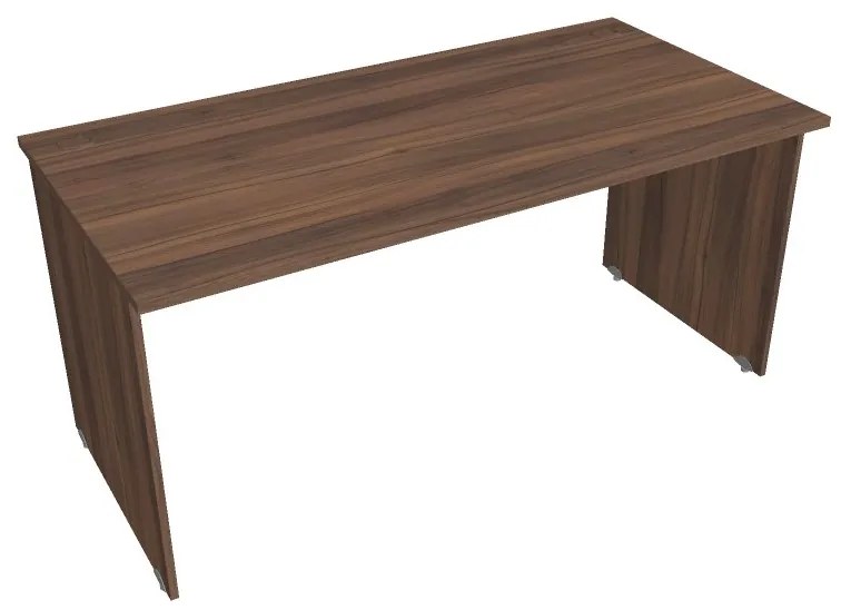 Stůl pracovní rovný 160 cm - Hobis Gate GS 1600 Dekor stolové desky: ořech, Dekor lamino podnože: ořech