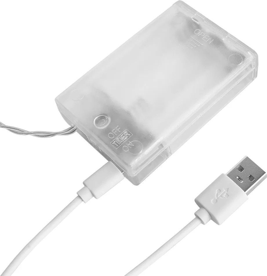 TWINE LIGHTS Světelný řetěz s USB 50 světel