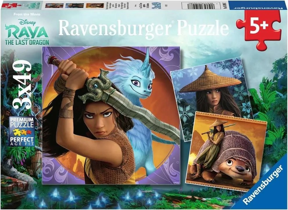 Ravensburger puzzle raya a drak 3x49 dílků