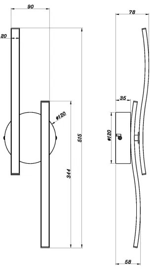 Globo 67178S - LED Přisazený lustr TYLER LED/12W/230V černá