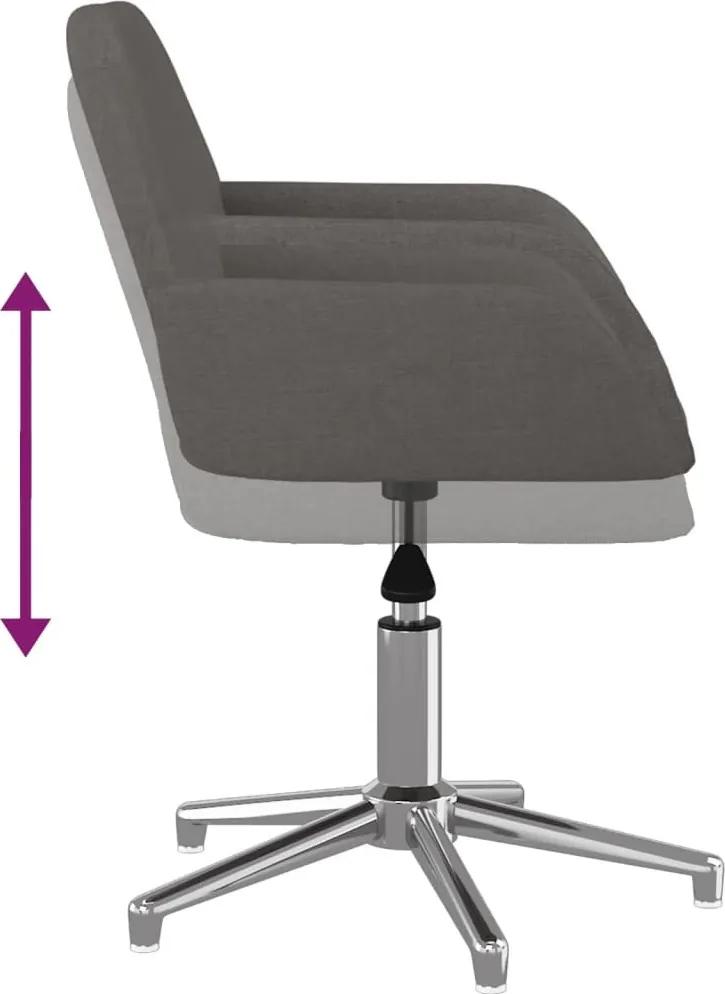 vidaXL Otočné jídelní židle 2 ks textil [3103031] Barva: Tmavě šedá